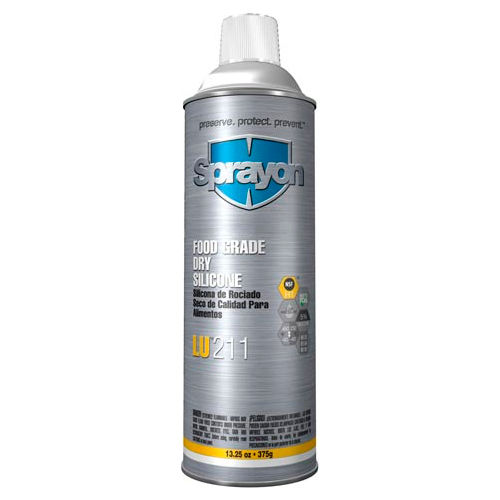 Sprayon LU211 Food Grade Dry Silicone Lubricant, 12 oz. Aerosol Can ...