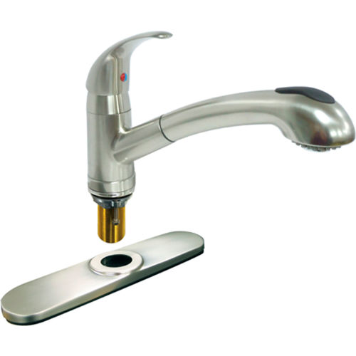 Dominion Faucets Single Lever Kitchen Faucet w/ Pull Out Spray ...