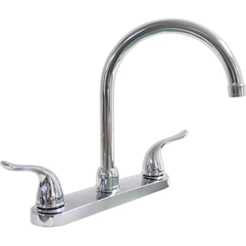 Dominion Faucets Double Lever Kitchen Faucet w/ Less Spray & Euro ...