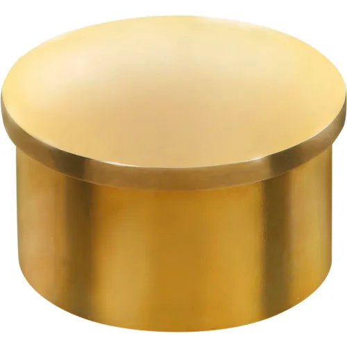 Lavi Industries, End Cap, Flush, for 1.5" Tubing, Polished Brass