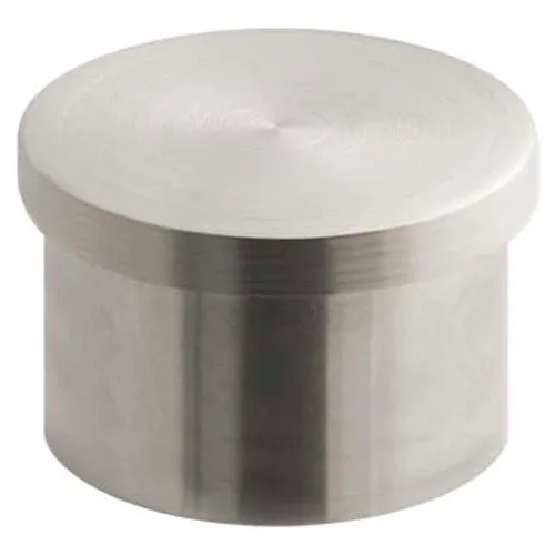 Lavi Industries, End Cap, Flush, for 1" Tubing, Satin Stainless Steel