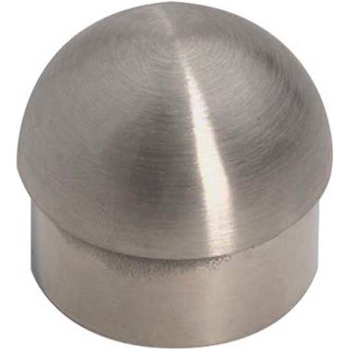 Lavi Industries, Half Ball End Cap, for 2" Tubing, Satin Stainless Steel