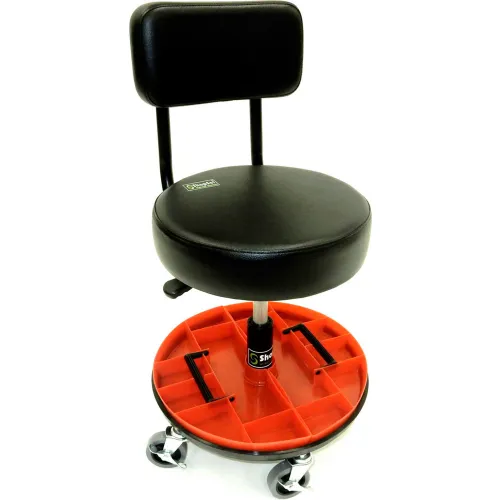 ShopSol Mechanics Stool w/Removable Tool Tray, 300 lb. Cap., Adj ...