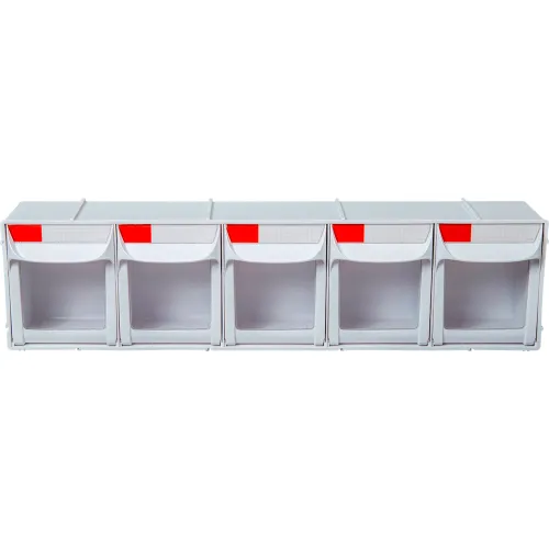 Shuter® FO-605 Tip Out Bin Drawer, 5 Drawers, 25 lb. Cap., 4-13/16"L x 23-11/16"W x 6"H