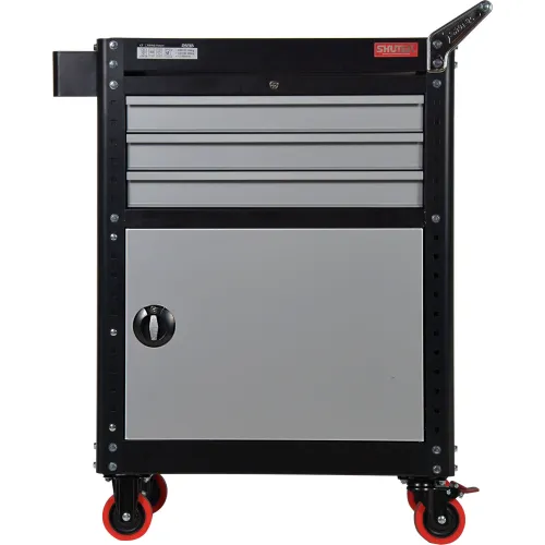 Shuter® Tool Cart, 3 Modular Drawers w/ Locking Cabinet, 800 lb. Cap ...