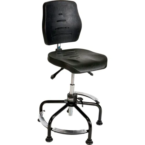 ShopSol™ Industrial Workbench Multi-Task Chair, Polyurethane, Black