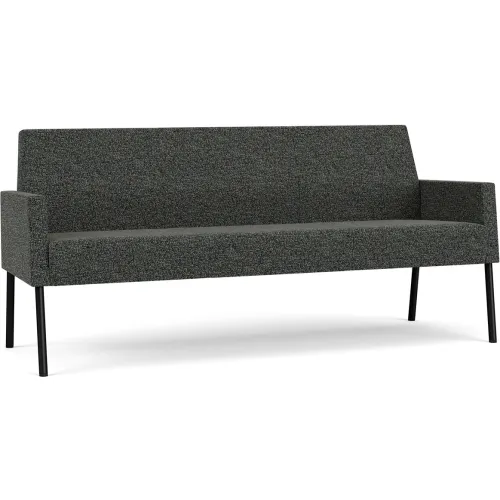 Lesro Mystic Lounge Reception Sofa, Black Frame, Connelly Crow Fabric