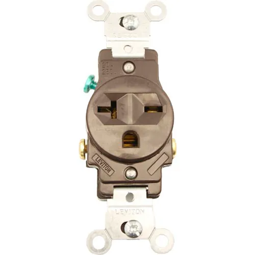 Leviton 5821 20A, 250V, NEMA 6-20R, 2P, 3W, Single Recpt., Grounding ...