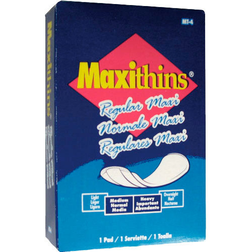 Hospeco Maxithins #4 Full Protection Sanitary Napkins Individually ...
