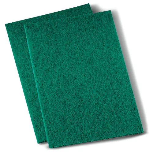 Medium Duty Scouring Pads, Green, 20 Pads