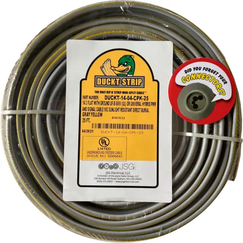 JSG Electrical Duckt Strip® Mini Split A/C Cable, 25' Roll