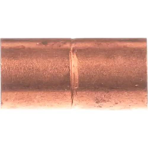 Import Copper Fitting with Rolled Stop Coupling, C x C, 1-1/8" OD x 1 ...