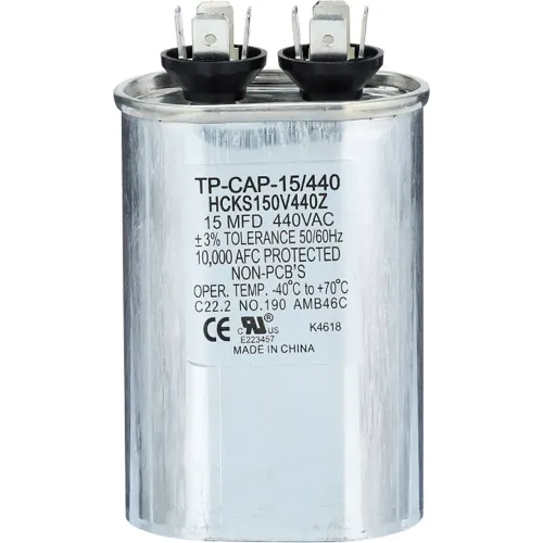 Tradepro® Run Capacitor, 15 MFD, 440V, Oval