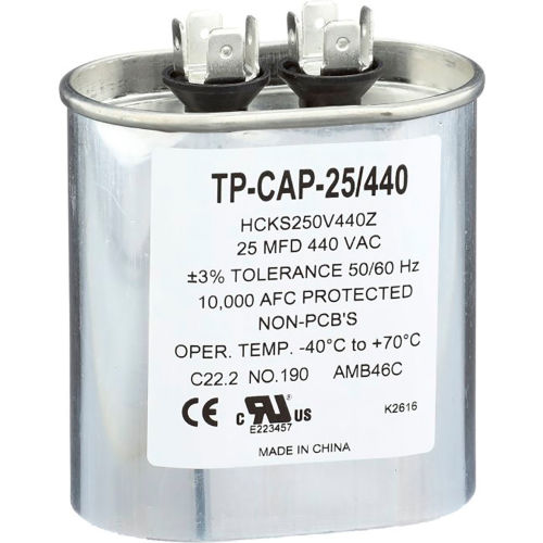 Tradepro® Run Capacitor, 25 MFD, 440V, Oval