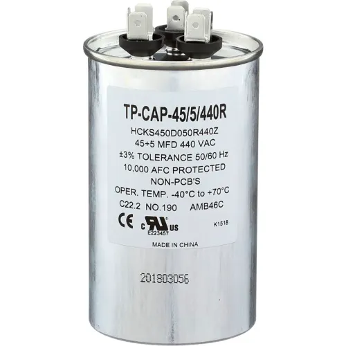 Tradepro® Run Capacitor, 45 + 5 MFD, 440V, Round