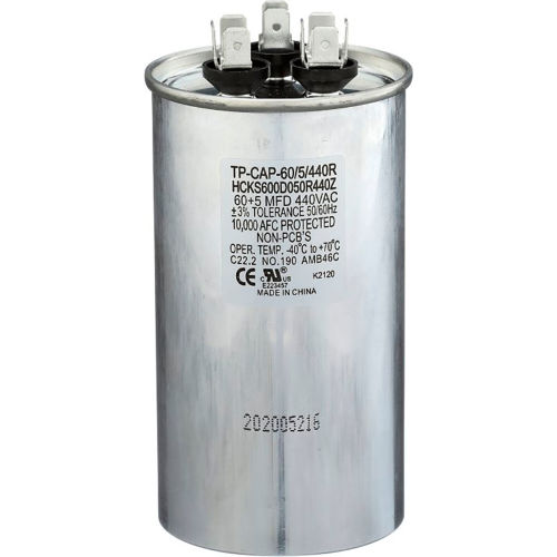 Tradepro® Run Capacitor, 60 + 5 MFD, 440V, Round