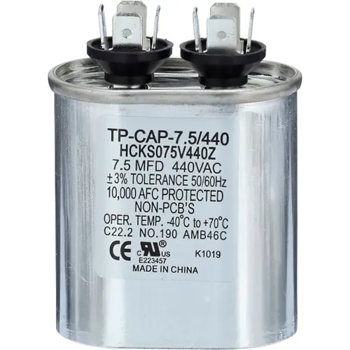 Tradepro® Run Capacitor, 7.5 MFD, 440V, Oval