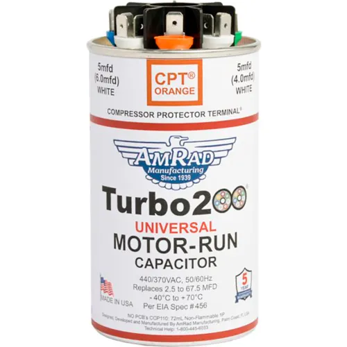 Turbo 200 Multi Cap Capacitor, 2.5 to 67.5 MFD, 370/440V