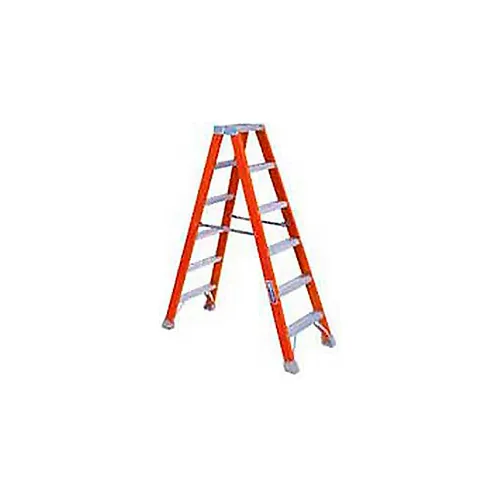Louisville 6' Fiberglass Twin Stepladder - 375 Lb. Cap. - Type IAA ...