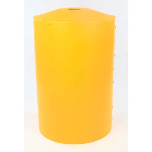 Poletector ® Light Pole Guard, 26" Dia. x 41-1/4"H, 4 Rings, Yellow