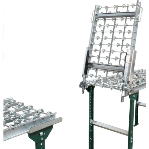 Ashland 14"W Hinge Gate Assembly, 3'L, Frame Skatewheel Conveyor Gate w ...