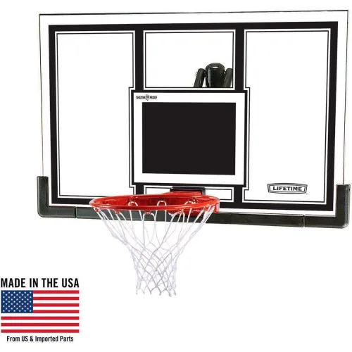 Lifetime® 54" Steel-Framed Basketball Backboard with Slam-It Pro Rim