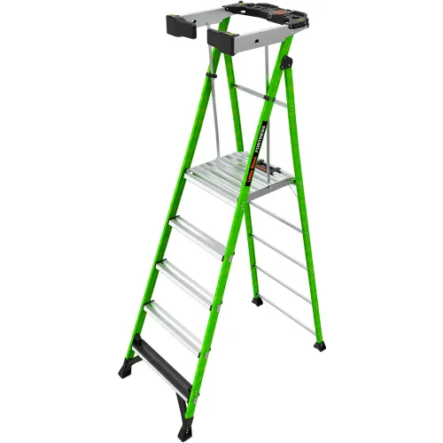 Little Giant® Fortress Platform Ladder w/ Wraparound Enclosure, 5' Type ...