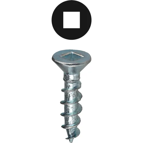 L.H.Dottie® Flat Head Wood Screw, Square, Carbon Steel, #8 x 3", 100 Pack