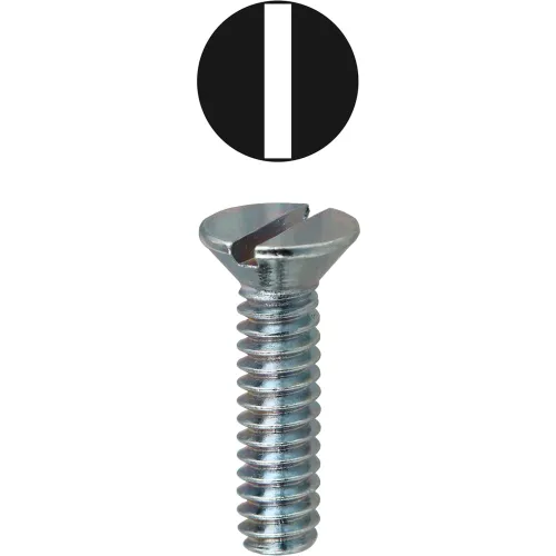 L.H.Dottie® Slotted Flat Head Machine Screw, 1/4"-20 x 1-1/2", 50 Pack