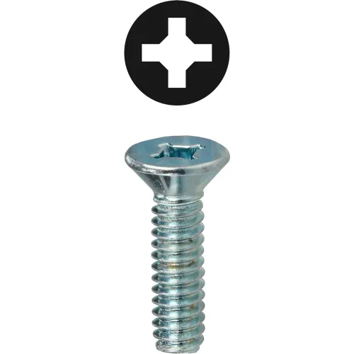 L.H.Dottie® Phillips & Square Flat Head Machine Screw, 1/4"-20 x 3/4 ...
