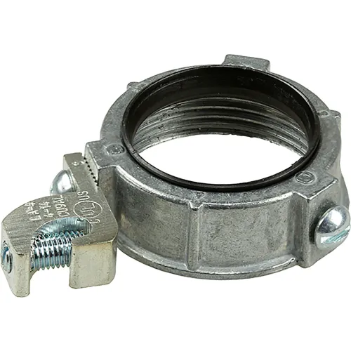 L.H.Dottie® Insulated Ground Bushing w/ Lay In Lug, Zinc/Aluminum, 1-1/ ...
