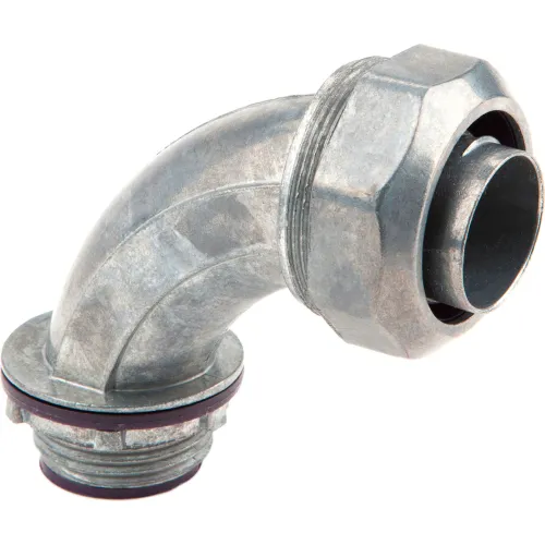 L.H.Dottie® 90 Degree Liquid Tight Connector, Zinc Die Cast, 1/2", 10 Pack