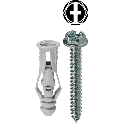 L.H.Dottie® Triple Grip Anchor Kit w/ Combo Hex Head Screw, #8, Tuff ...