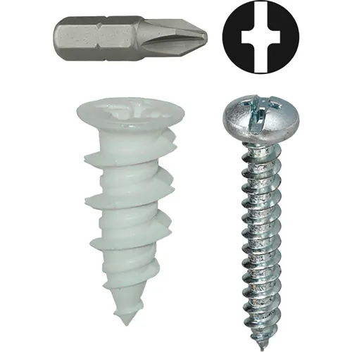 L.H.Dottie® Nylon Walldriller Anchor Kit w/ Combo Pan Head Screw, #6 ...