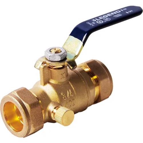Legend Valve T-2002NL Full Port Compression Ball Valve with Drain, LF ...