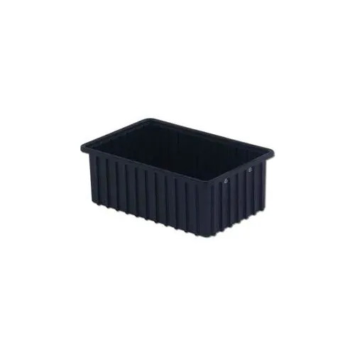 LEWISBins ESD-Safe Divider Box, 16-1/2"L x 10-29/32"W x 6"H, Black ...
