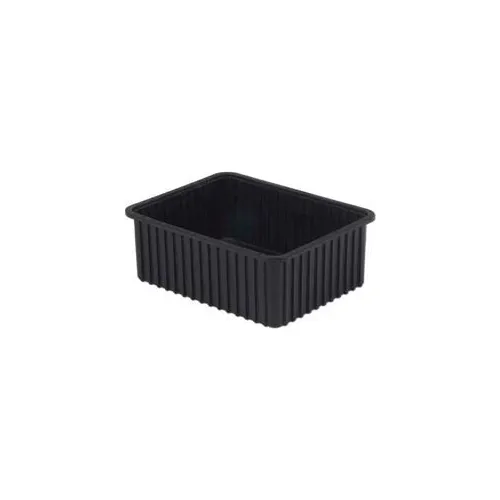LEWISBins ESD-Safe Divider Box, 22-13/32"L x 17-13/32"W x 8"H, Black ...