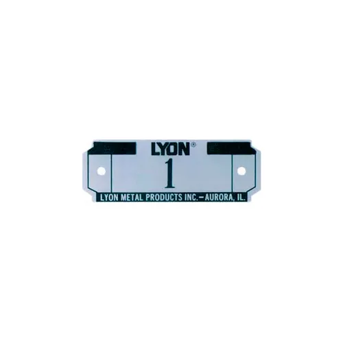 Lyon Number Plate For All Lockers And Baskets, Specify # On Order