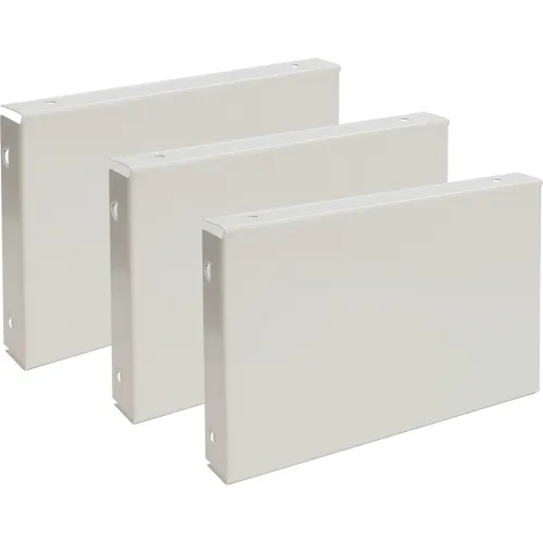 Lyon® Closed Style Front Base For Locker, 18"W x 6"H, Gray, Pack of 3