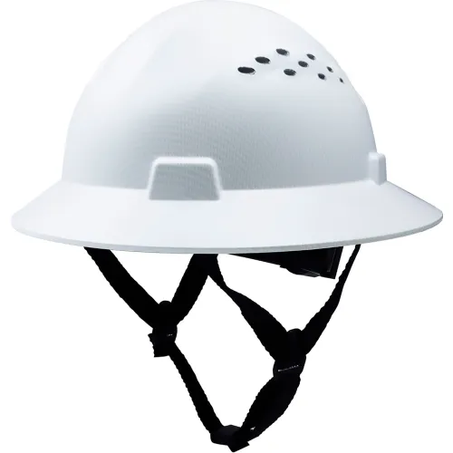General Electric GH328 Vented Full Brim Hard Hat, 4-Point Adjustable ...