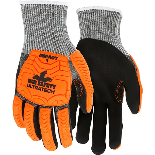 MCR Safety UltraTech Gloves, Nitrile, Cut A4, Impact 1, Abrasion 4 ...
