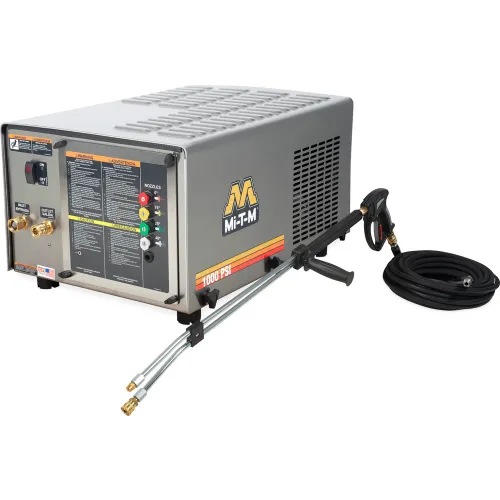 Mi-T-M® CW Stationary Premium Electric Pressure Washer, 1000 PSI, 2 HP ...