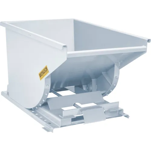 Global Industrial™ Steel Self Dumping Forklift Hopper w/Bump Release, 1/3 Cu. Yd, 2000 lb., Wht