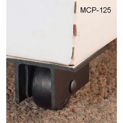 Self Stick Wheel, 1-1/4"Dia., Black