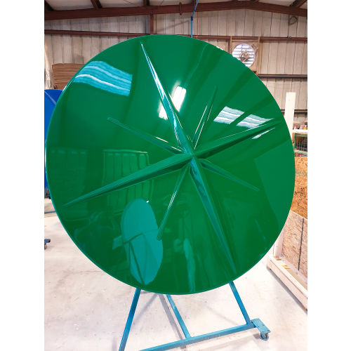 STM Industries Fiberglass Umbrella, 72" Round, Starburst, 8' Pole, Green