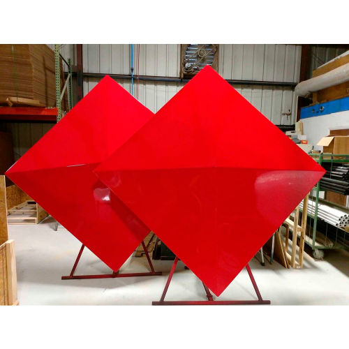 STM Industries Fiberglass Umbrella, 72"W x 72"D, Square, Bistro ...