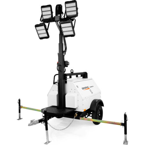 Generac Mobile Diesel Vertical LED Light Tower, Wide-Body, 6kW, Kubota ...