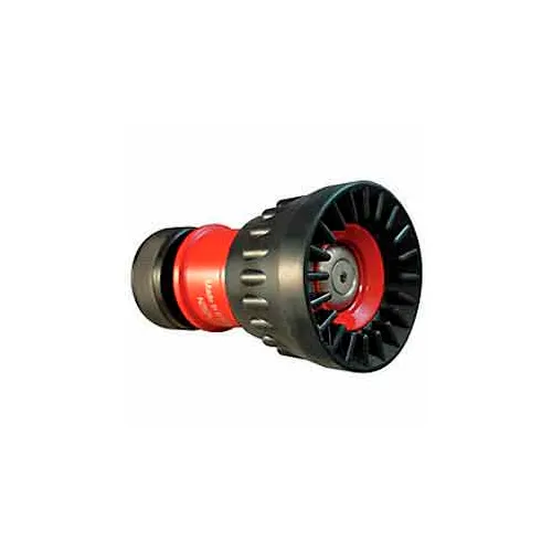 Fire Hose Fog Nozzle W/ Bumper - 3/4 In. GH - 10 To 24 GPM - Aluminum