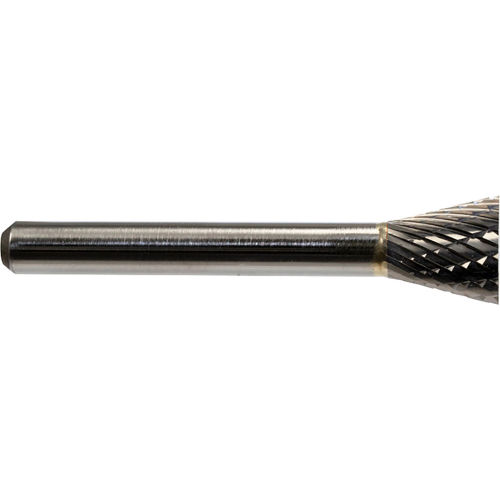 Mastercut Tool Corp. Inverted Cone Shaped Bur, Double Cut, 1-1/2"L x 1/ ...