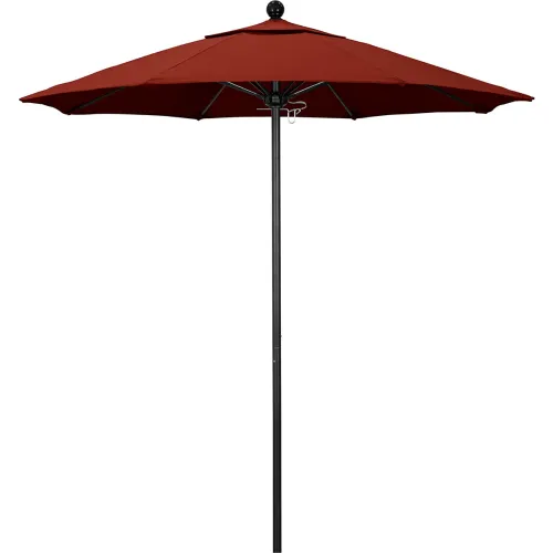 California Umbrella Venture 7-1/2' Patio Umbrella, Black Pole ...
